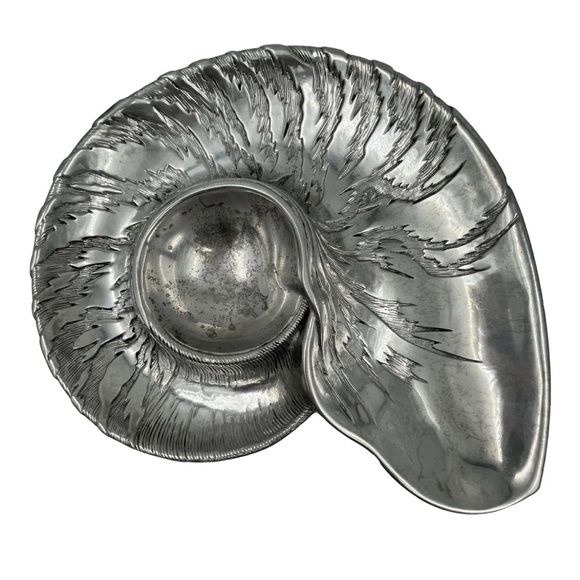 Arthur Court Nautilus Shell Chip and Dip Server